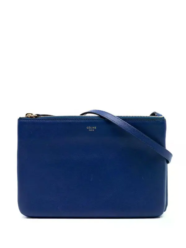 Celine 2013 Small Lambskin Trio Crossbody Bag - Blue