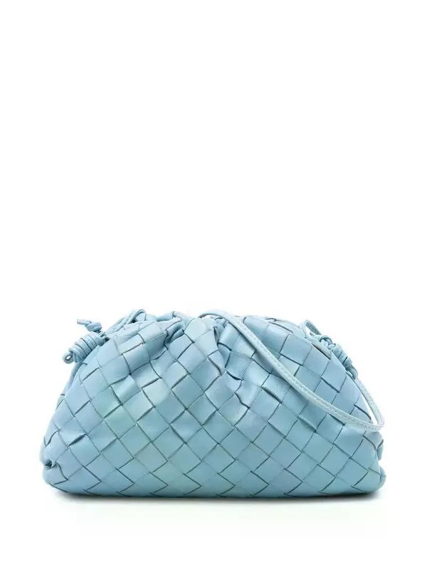 Bottega Veneta Nappa Intrecciato Mini Pouch Crossbody Bag - Blue
