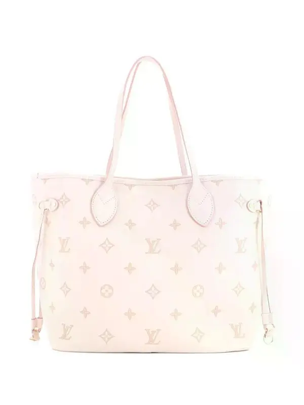 LOUIS VUITTON Neverfull Nm Monogram Empreinte Eden Mm Tote Bag - Neutrals