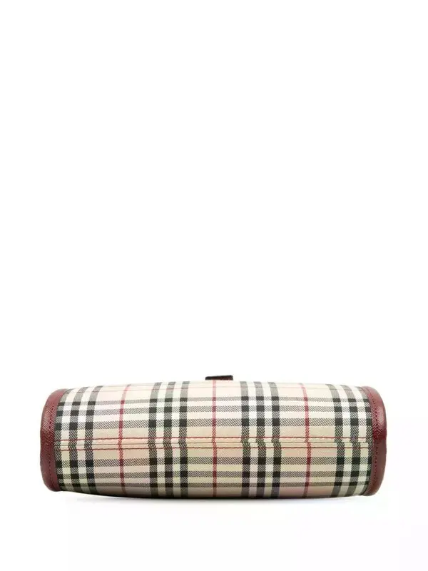 Burberry House Check Canvas Crossbody Bag - Red