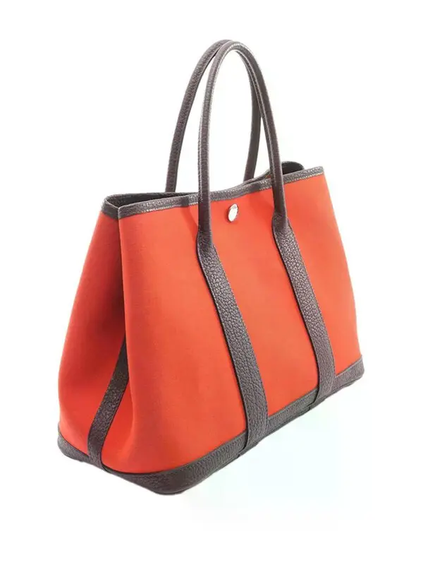 Hermès 2022 Toile And Negonda Garden Party 30 Tote Bag - Red