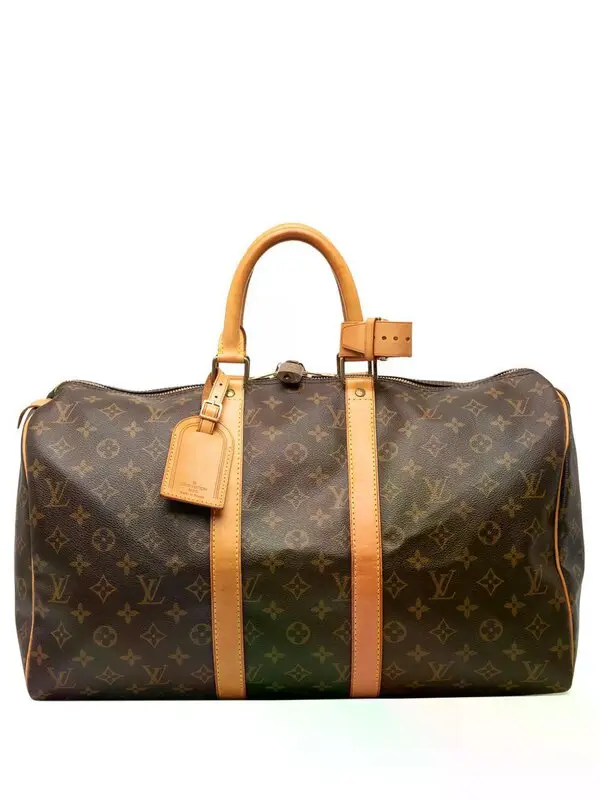 LOUIS VUITTON 2005 Monogram Keepall 45 Travel Bag - Brown