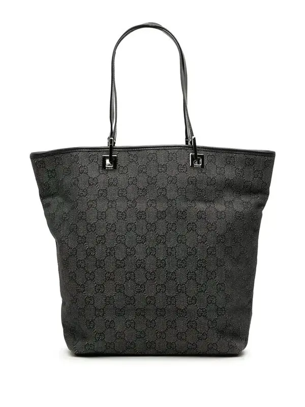 Gucci Gg Denim Tote Bag - Grey