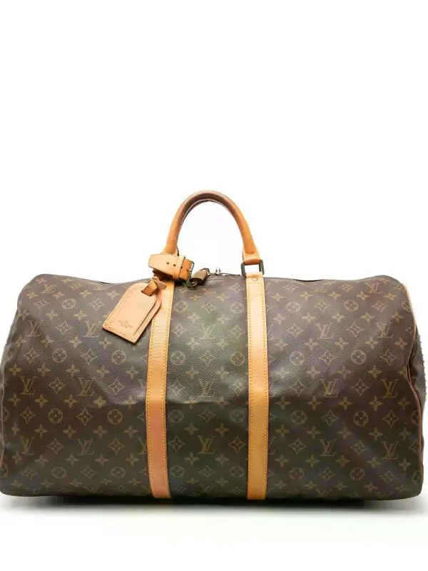 LOUIS VUITTON 1991 Monogram Keepall 55 Travel Bag - Brown