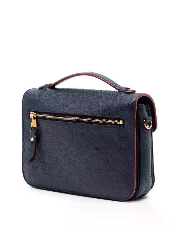 LOUIS VUITTON 2017 Monogram Empreinte Pochette Metis Satchel - Blue