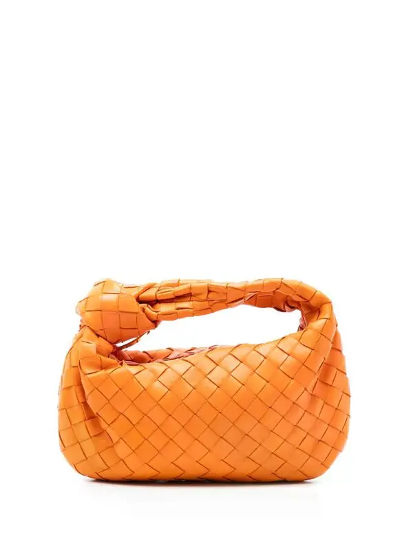 Bottega Veneta 2012-2026 Mini Nappa Intrecciato Jodie Hobo Bag - Orange