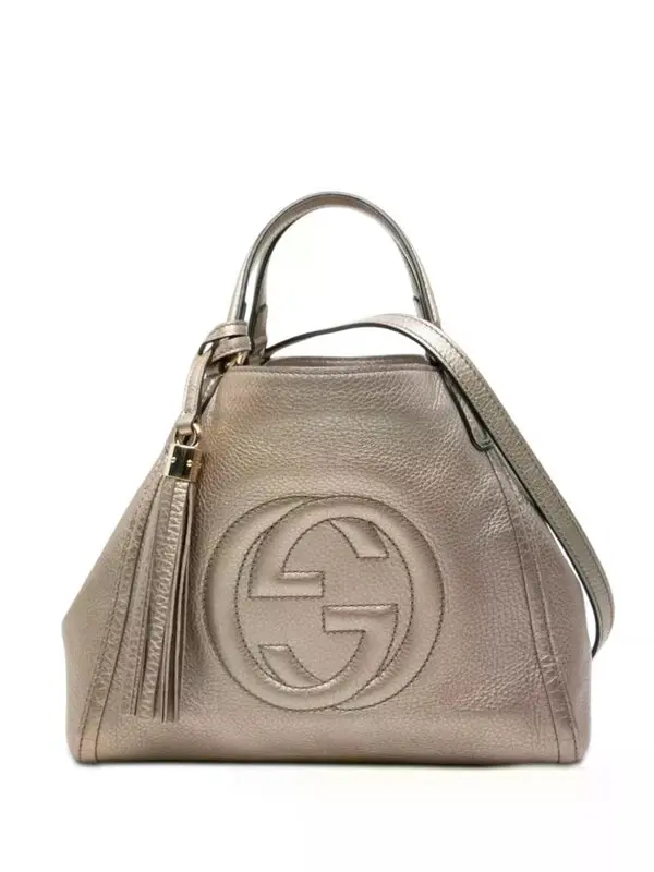 Gucci Leather Soho Satchel - Gold