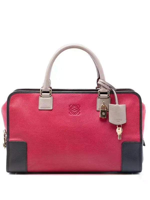 Loewe 2012 Tricolor Amazona 36 Handbag - Red