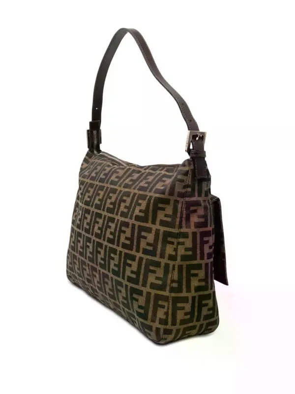 Fendi Zucca Canvas Shoulder Bag - Brown