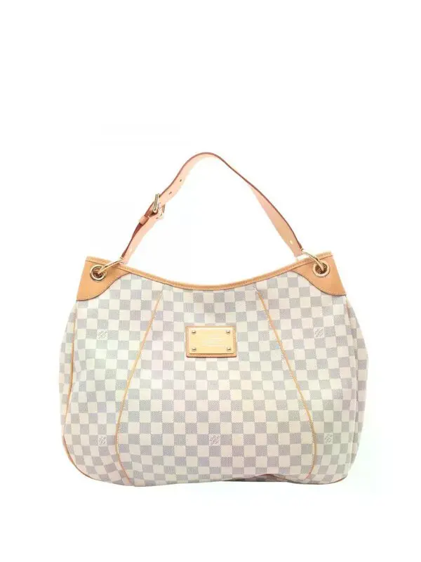 LOUIS VUITTON 2009 Damier Azur Galliera Pm Shoulder Bag - White