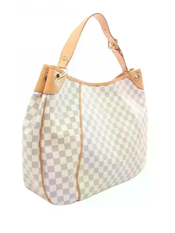 LOUIS VUITTON 2009 Damier Azur Galliera Pm Shoulder Bag - White