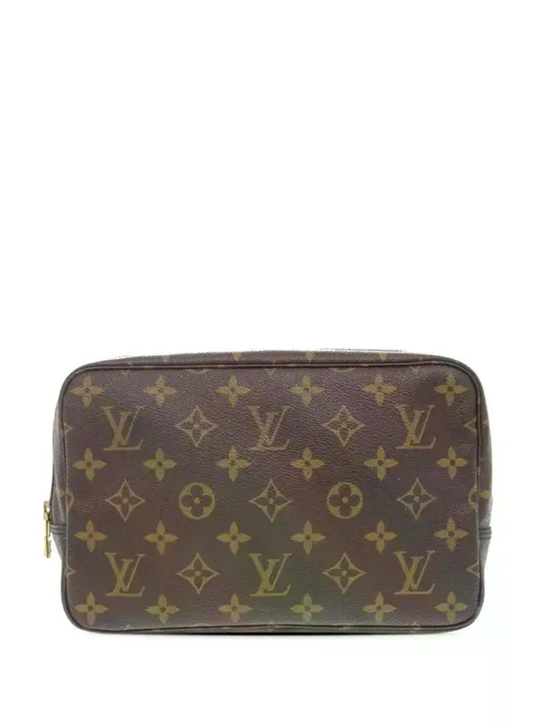 LOUIS VUITTON 1993 Monogram Trousse Toilette 23 Clutch Bag - Brown