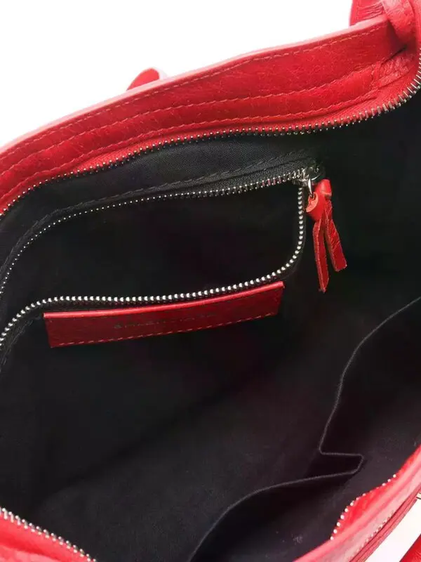 Balenciaga 2010-2026 Small Lambskin Motocross Classic City Satchel
