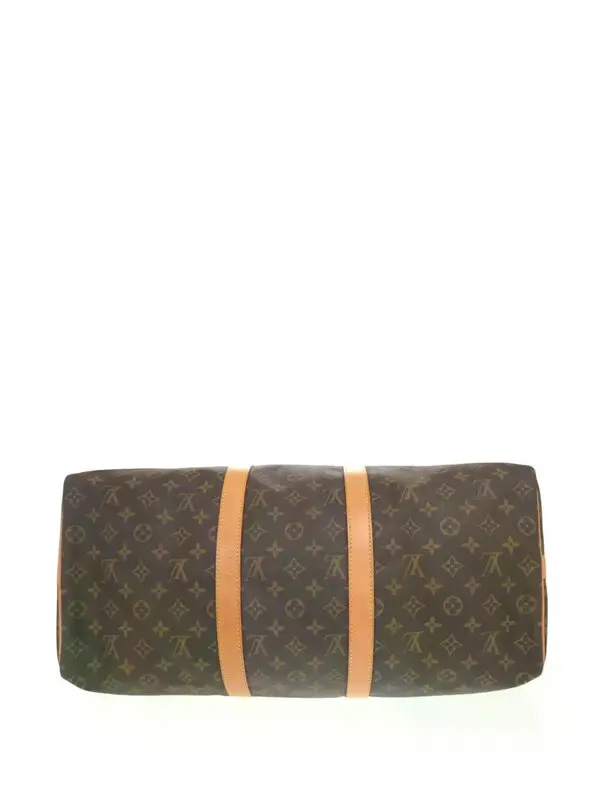 LOUIS VUITTON 1998 Monogram Keepall Bandouliere 50 Travel Bag - Brown