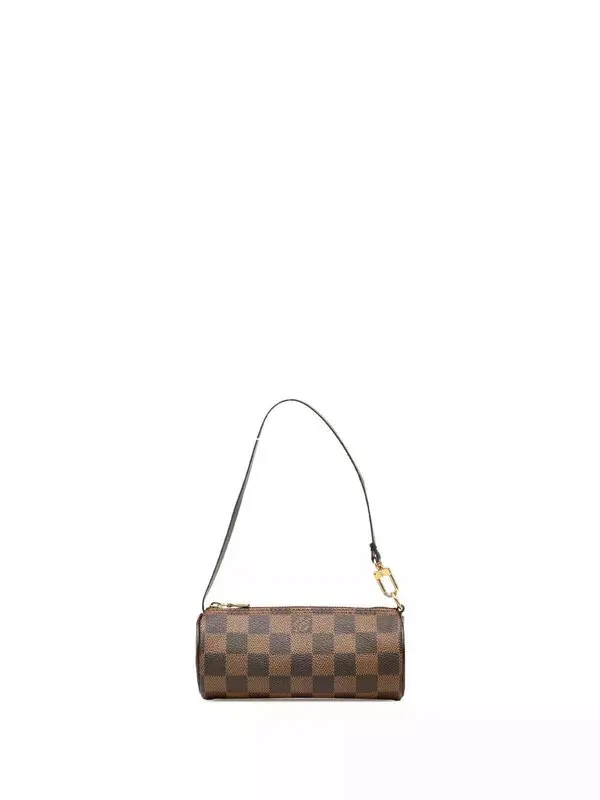LOUIS VUITTON Damier Ebene Papillon Pochette Handbag - Brown