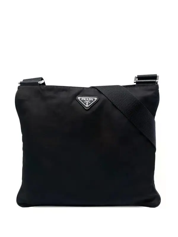 Prada 2013-2025 Tessuto Zip Top Crossbody Bag - Black