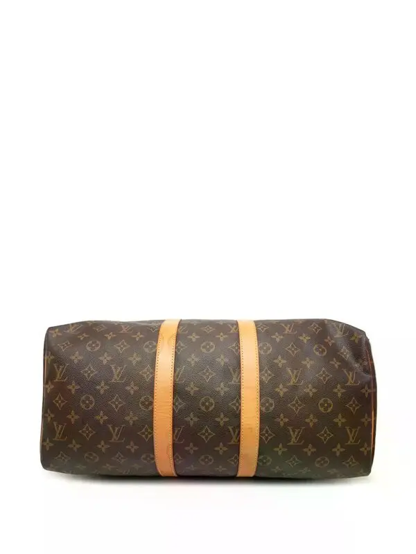 LOUIS VUITTON 2001 Monogram Keepall 45 Travel Bag - Brown