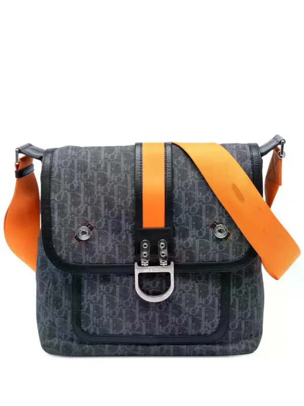 Dior Diorissimo Denim Flight Messenger Bag - Blue