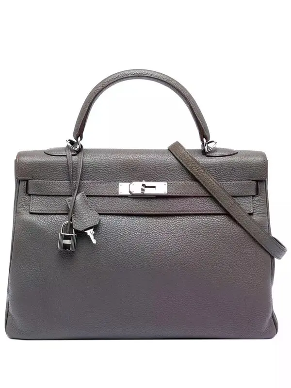 Hermès 2012 Clemence Kelly Ii Retourne 35 Satchel - Grey
