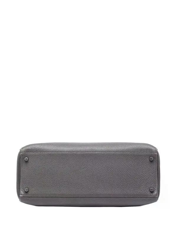 Hermès Clemence Kelly Ii Retourne 35 Satchel - Grey