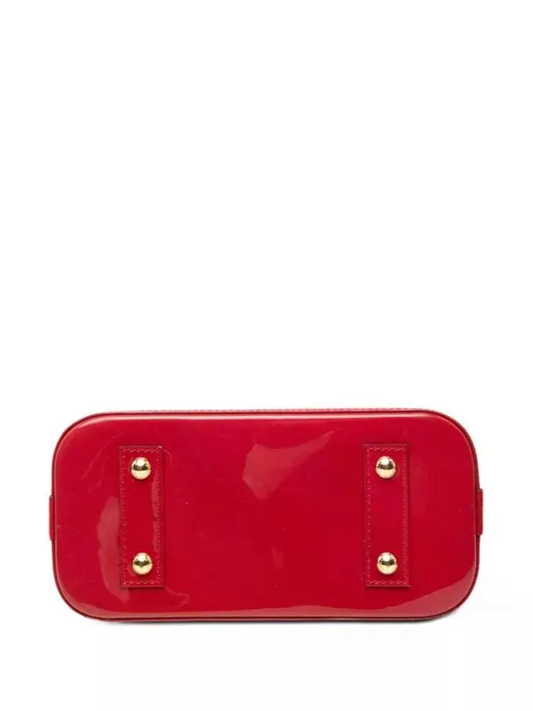 LOUIS VUITTON 2014 Monogram Vernis Alma Bb Satchel - Red
