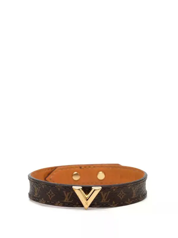 LOUIS VUITTON Monogram Essential V Bracelet - Brown