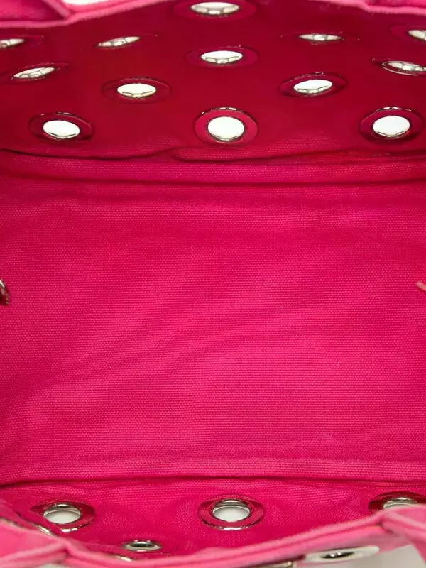 Prada Canvas Canapa Grommet Satchel