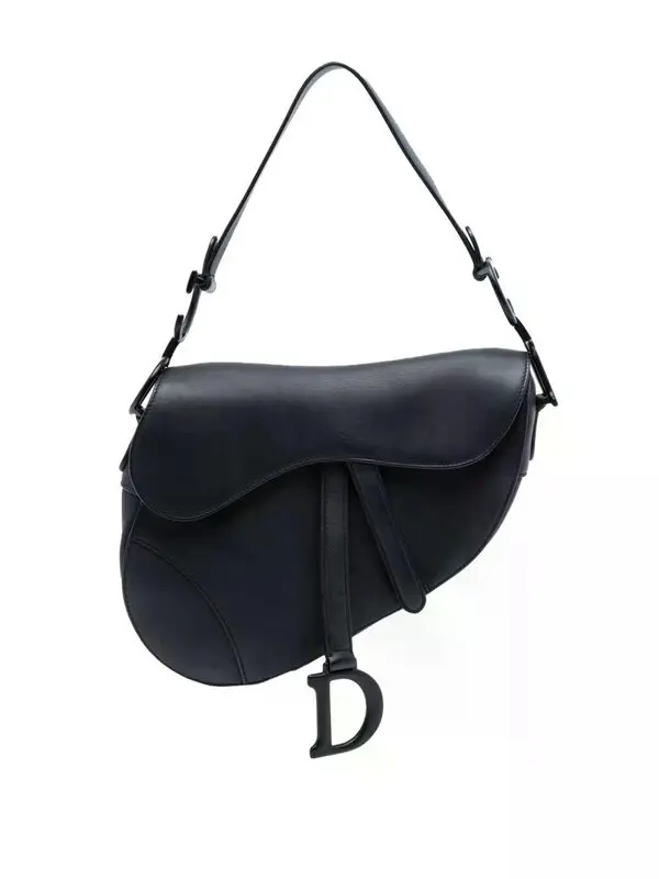 Dior Calfskin Saddle Bag Shoulder Bag - Black
