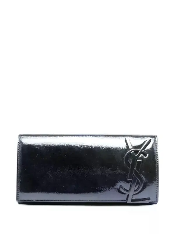 Saint Laurent 2017 Patent Smoking Clutch Bag - Black