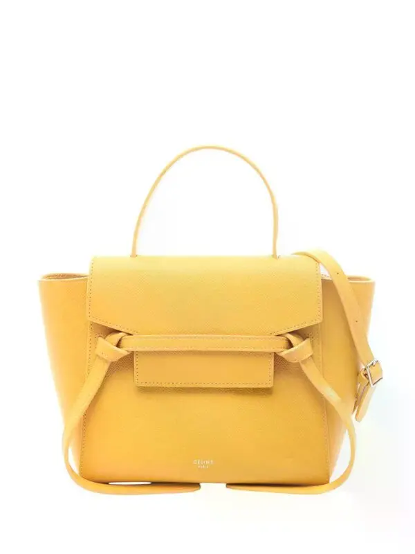 Celine 2018 Nano Grained Calfskin Belt Bag Satchel - Yellow