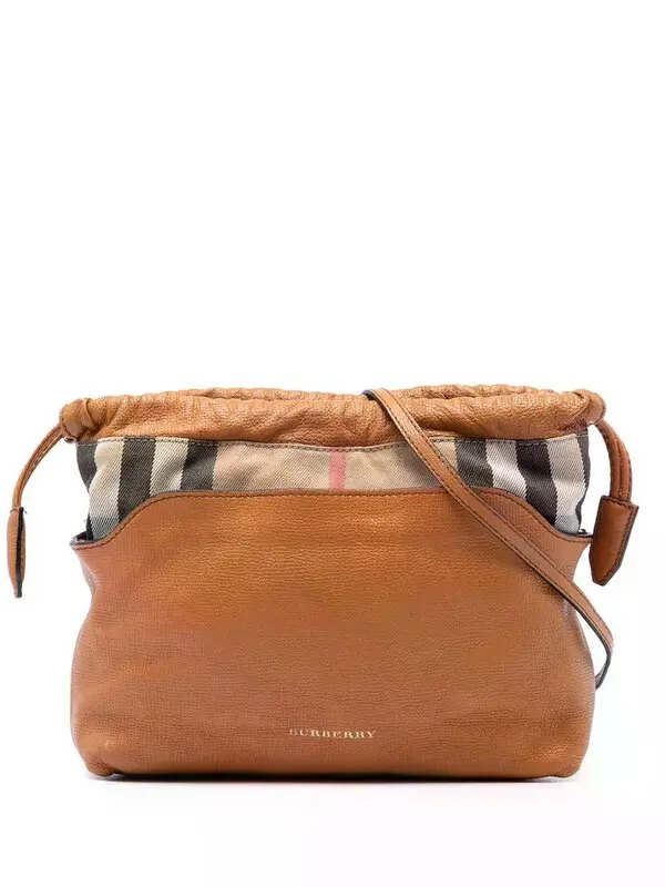 Burberry House Check Canvas And Calfskin Little Crush Crossbody Bag - Brown