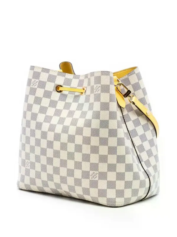 LOUIS VUITTON Damier Azur Neonoe Mm Bucket Bag - White