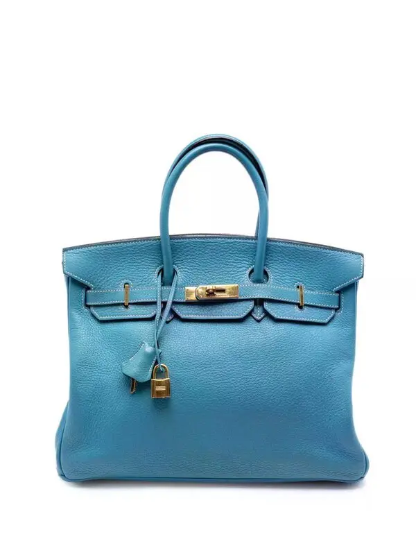 Hermès 2002 Clemence Birkin Retourne 35 Handbag - Blue