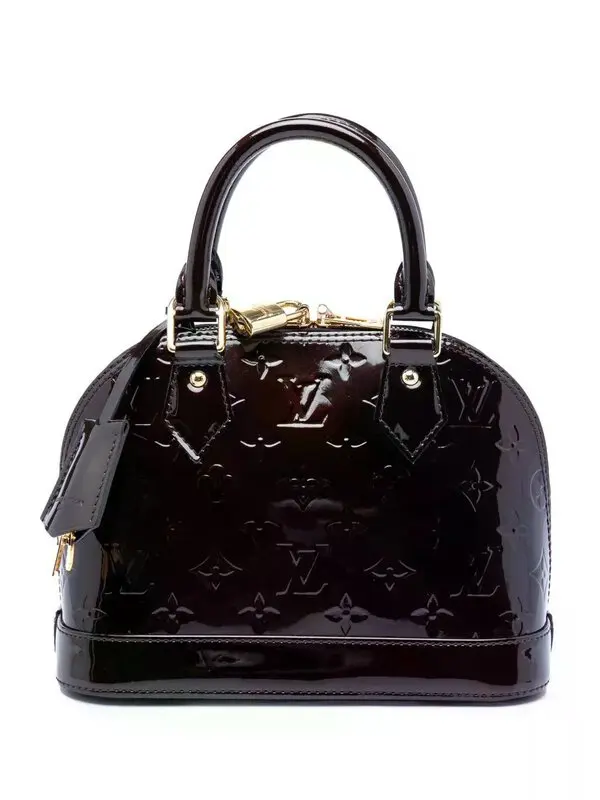 LOUIS VUITTON 2014 Monogram Vernis Alma Bb Satchel - Purple
