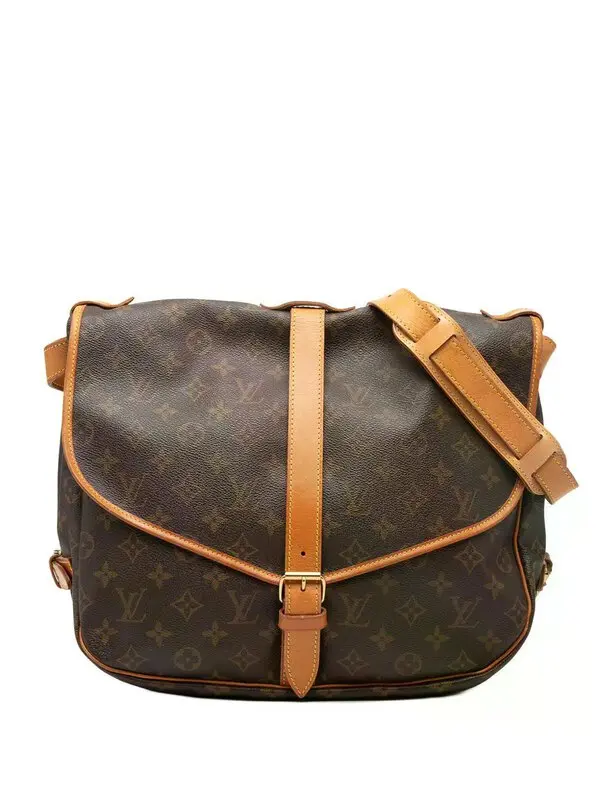 LOUIS VUITTON 1994 Monogram Saumur 30 Crossbody Bag - Brown