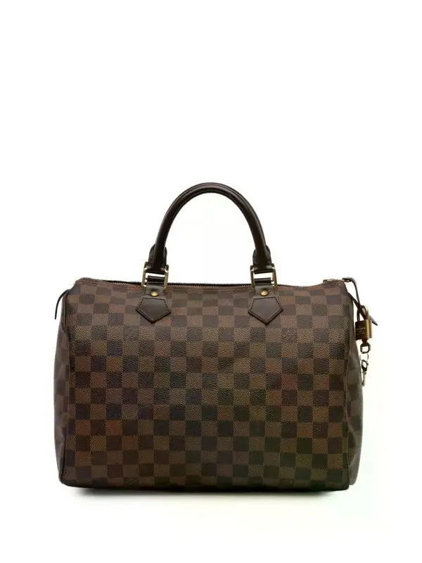 LOUIS VUITTON 2007 Damier Ebene Speedy 30 Boston Bag - Brown