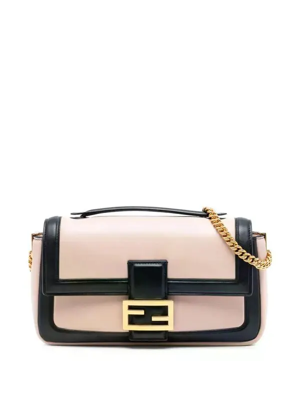 Fendi 2010-2025 Leather Chain Midi Baguette - Pink