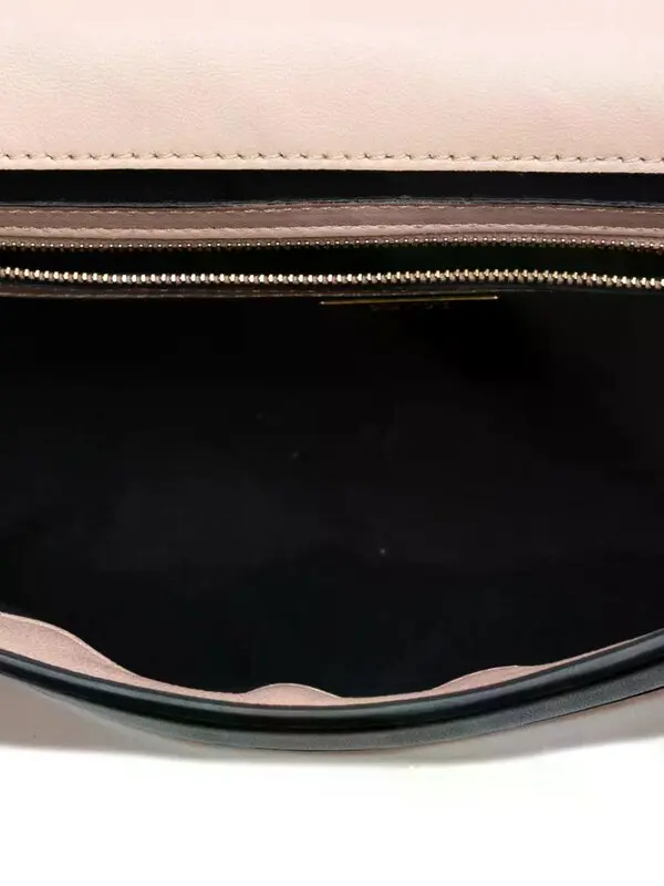 Fendi 2010-2025 Leather Chain Midi Baguette - Pink