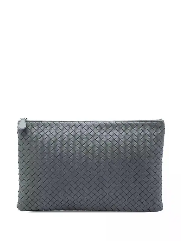 Bottega Veneta 2012-2025 Nappa Intrecciato Clutch - Grey