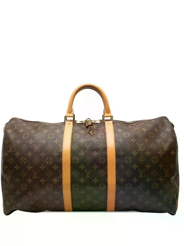 LOUIS VUITTON 1998 Monogram Keepall 55 Travel Bag - Brown