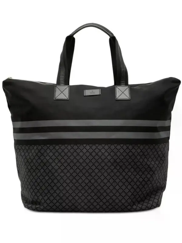 Gucci Diamante Nylon Web Tote Bag - Black
