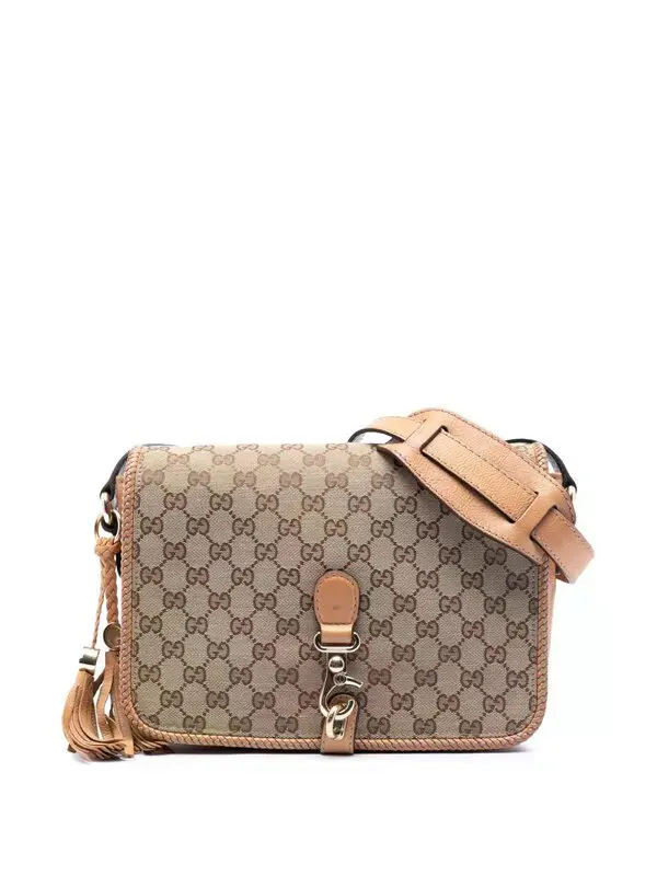 Gucci Gg Canvas Marrakech Crossbody Bag - Brown