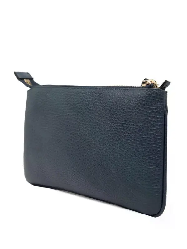 Gucci Pebbled Leather Swing Wristlet Pouch