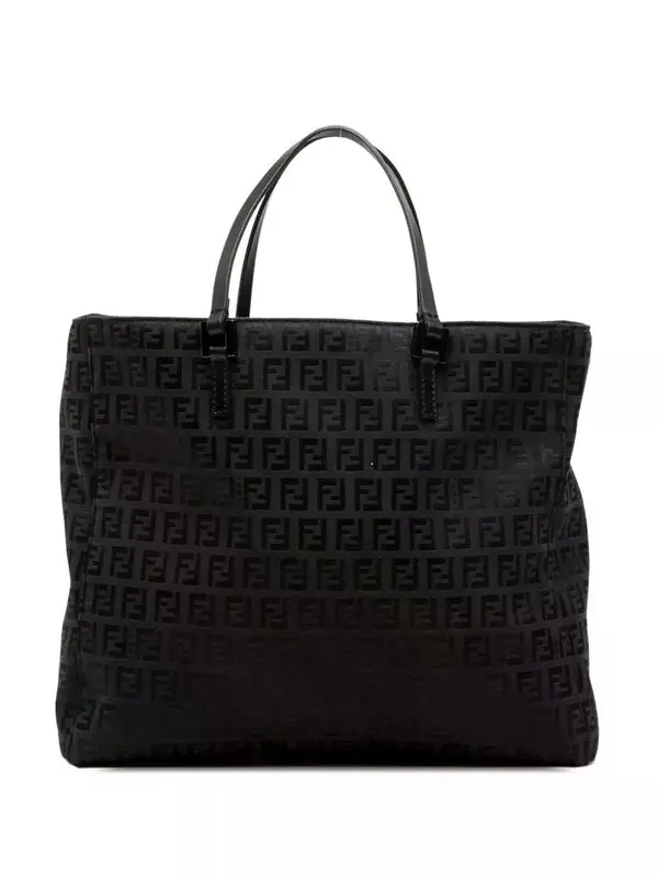 Fendi 2000-2010 Zucchino Canvas Tote Bag - Black
