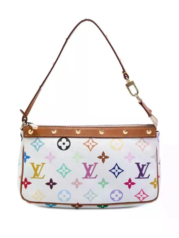 LOUIS VUITTON 2004 Monogram Multicolore Pochette Accessoires - White