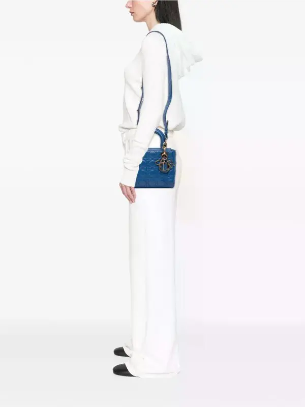 Dior 2016 Small Lambskin Myabcdior Lady Satchel - Blue