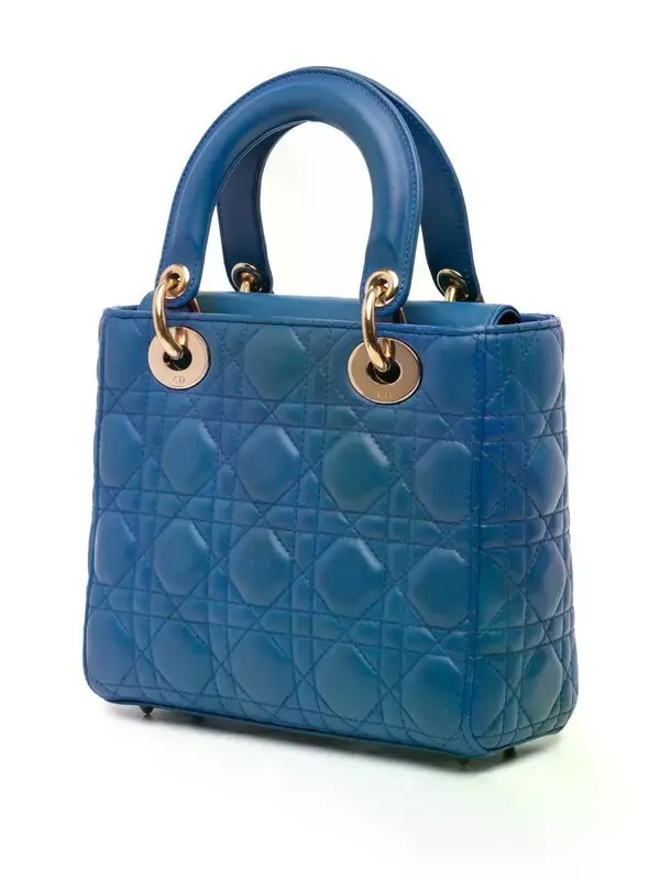 Dior 2016 Small Lambskin Myabcdior Lady Satchel - Blue