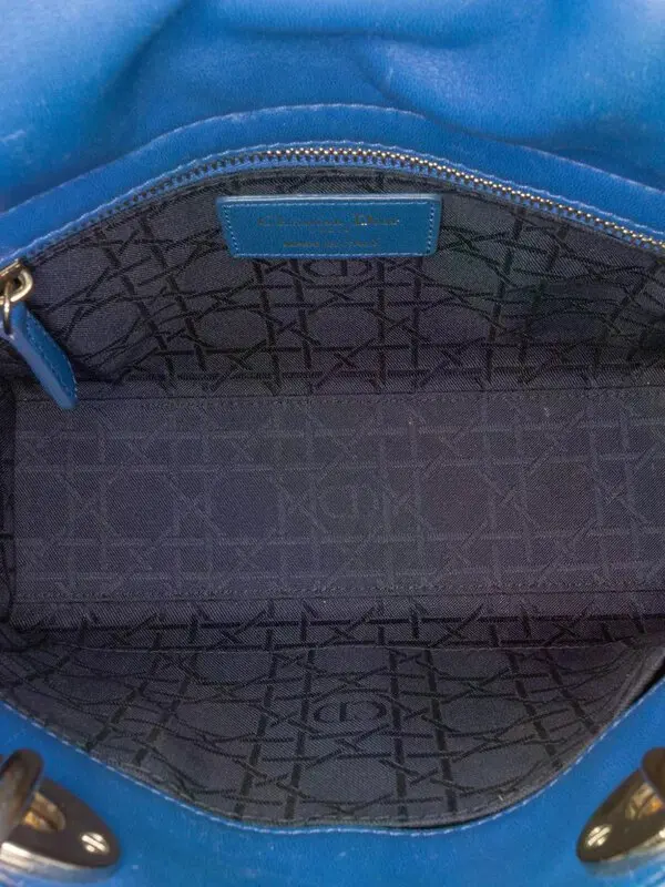 Dior 2016 Small Lambskin Myabcdior Lady Satchel - Blue