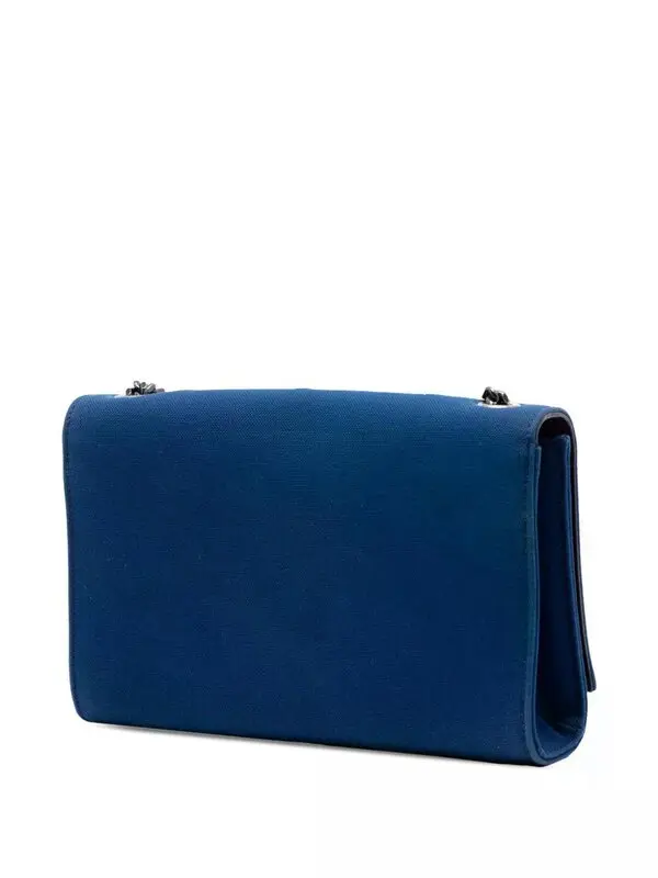 Saint Laurent 2018 Small Star Embroidered Monogram Kate Crossbody Bag - Blue