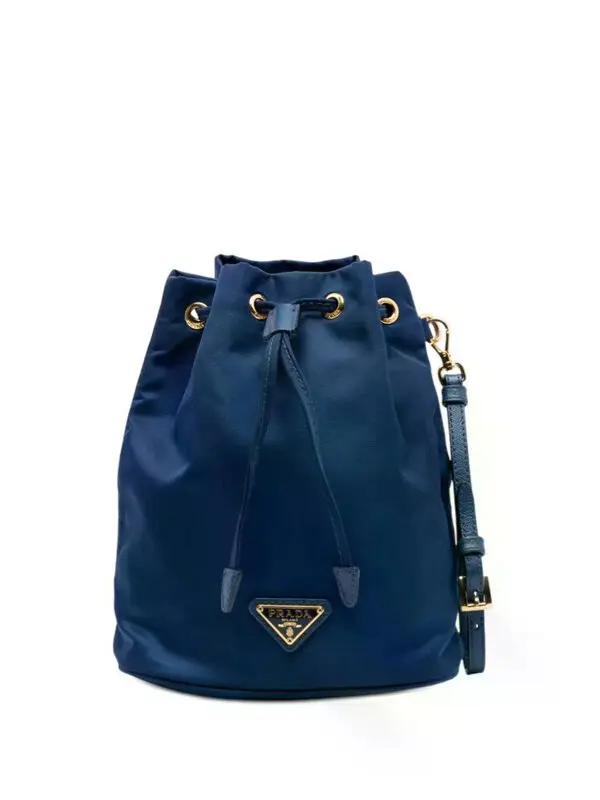 Prada Re-nylon Drawstring Pouch - Blue